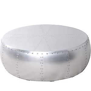 NauticalMart Aluminum 37" Hammered Coffee Table Aviator Living Room Furniture - Office Furniture Home & Office Decor