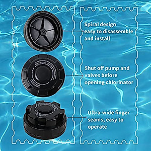 CL220 Off-line Automatic Pool Chlorinator for Swimming Pool Ponds Garden,Replacement for Hayward Chlorine Feeder,Economy in-Line Above-Ground Pool Automatic Chlorine Bromine Feeder,Easy to Install