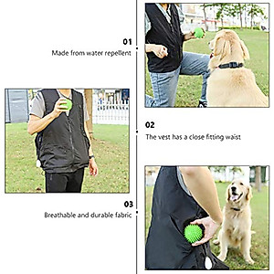 ULTECHNOVO Dog Handler Training Vest, Multi Pockets Dog Trainer Vest, Training Pet Jacket for Men Women (Size M)