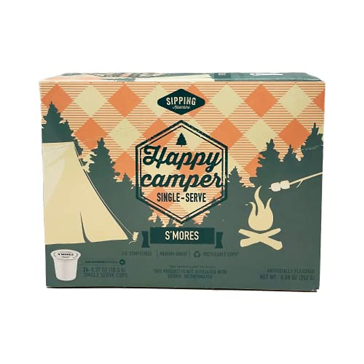 Paramount Roasters 24 Single Serve Coffee (Happy Camper, S'Mores Flavored Coffee)