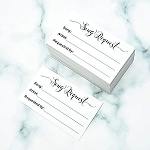RXBC2011 100 Song Request Cards Play Song at Wedding Reception Prom Dance Party Band DJ Karaoke Music Suggestion Note