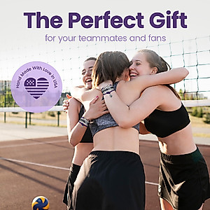 Volleyball Bracelet- Ideal Gifts. Adjustable Charm Bracelet with Moveable Letters, Infinity Symbol & Silver Volleyball Charm. Fashionable Bracelet by SportyBella. (Purple)