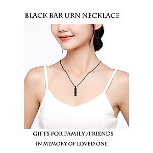 RIMZVIUX Vertical Bar Zircon Cremation Jewelry for Ashes Men Women Urn Necklace for Ashes Mom Dad Grandpa Grandma …