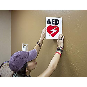 CPR Savers Foldable Panel AED Wall Sign for Business, School, Restaurant, Office or Any Public Place (1)