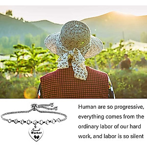 LQRI Social Worker Appreciation Gifts MSW Graduation Gift Social Worker Charm Adjustable Bracelet Thank You Gift for Social Worker Class of 2024 MSW Graduates Gift (silver)