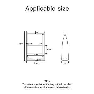 FireKylin 100 Pcs Resealable Bags,3.5" x 5.5" Stand Up Kraft Paper Bags with Matte Window, Zip Lock Food Storage Bags for Packaging Products, Reusable, Sealable