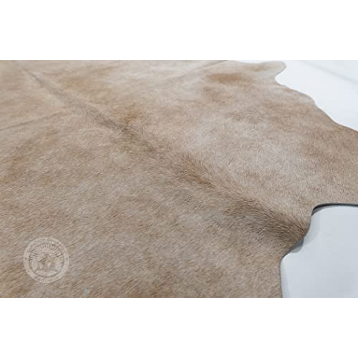 Genuine Palomino White and Beige Cowhide Rug 6 x 7-8 ft. 180 x 240 cm