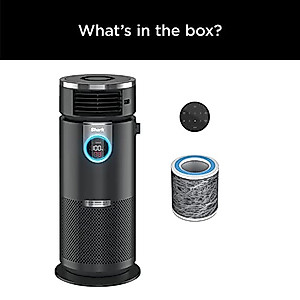 Shark HC451 3-in-1 Clean Sense Air Purifier, Heater & Fan, HEPA Filter, 500 Sq Ft, Oscillating, Small Room, Bedroom, Office, Captures 99.98% of Particles for Clean Air, Dust, Smoke & Allergens, Black