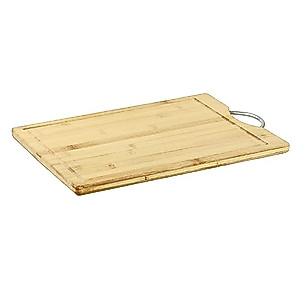 HOME BASICS CB44253 16 inch Bamboo Cutting Board with Handle
