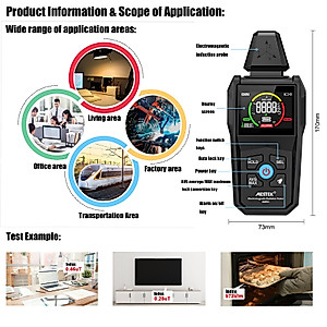 Sutlumisi EMF Meter - Digital Electromagnetic Field Radiation Detector, Hand-Held Digital Digital LCD EMF Detector, Great Tester for Home EMF Inspections, Office, Outdoor, Ghost Hunting