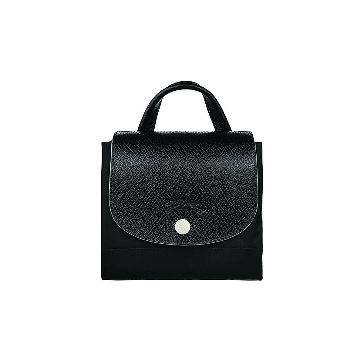 Longchamp 'Le Pliage' Nylon and Leather Club Backpack, Black