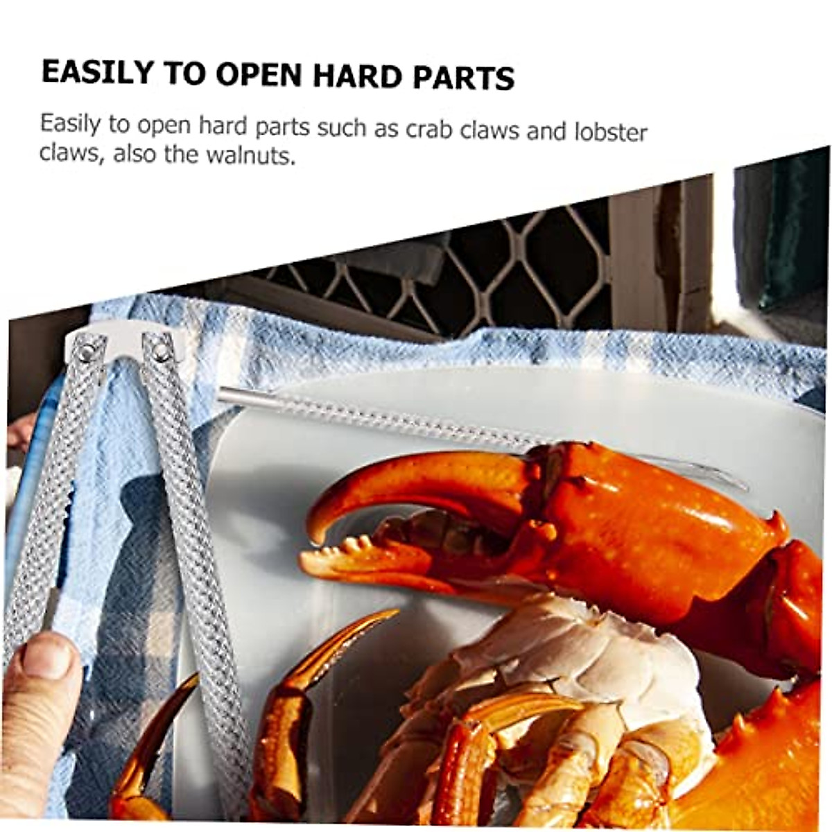 DOITOOL 1 Set Crab Claw Metal Forks Pliers Set Pliers Tool Crab Crackers Seafood Forks Picks Walnut Pecan Tool Seafood Accessory Compact Lobster Crackers Portable Crab Crackers Silver Crab