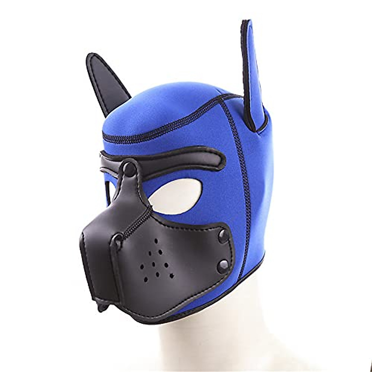 OnundOn Doggy Mask Halloween Hood Puppy Mask for Cosplays Masquerade (Blue)