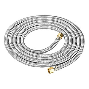 only fire 12 Ft Propane Hose Extension with 3/8" Female Flare on Both Ends, Stainless Braided Propane Gas Line Pipe for RV, Gas Grill, Fire Pit, Heater,Propane Tank,etc.