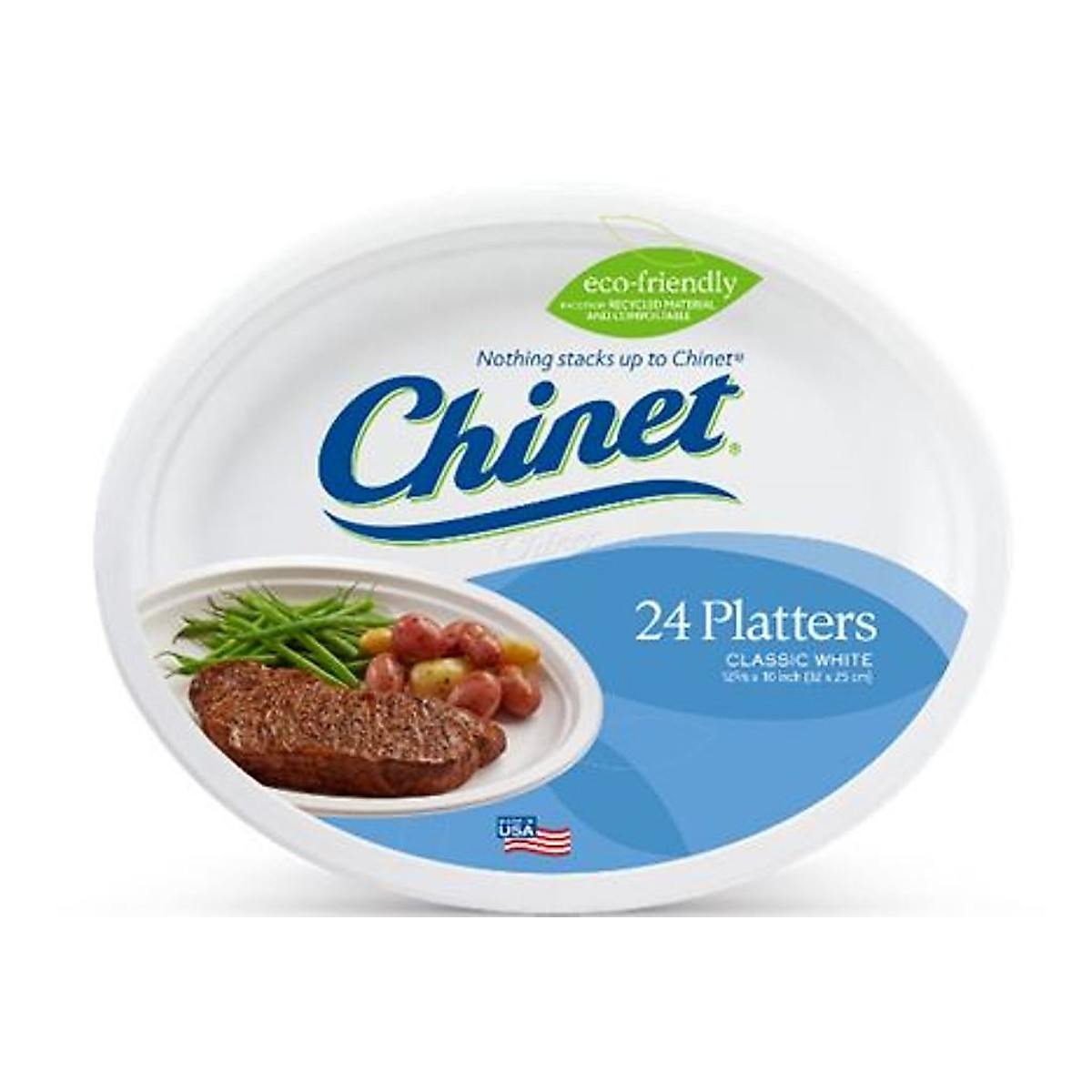 Chinet Premium Paper Platters, 10 Inch