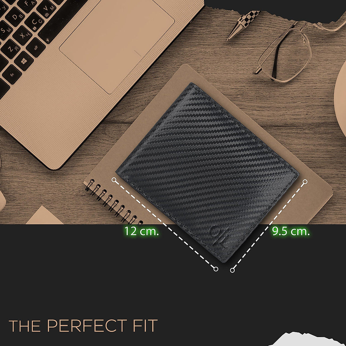 RFID Blocking Bifold Wallet | Genuine Leather | 1 ID | Multiple Credit Cards Slot | Minimalist Black Wallet For Men