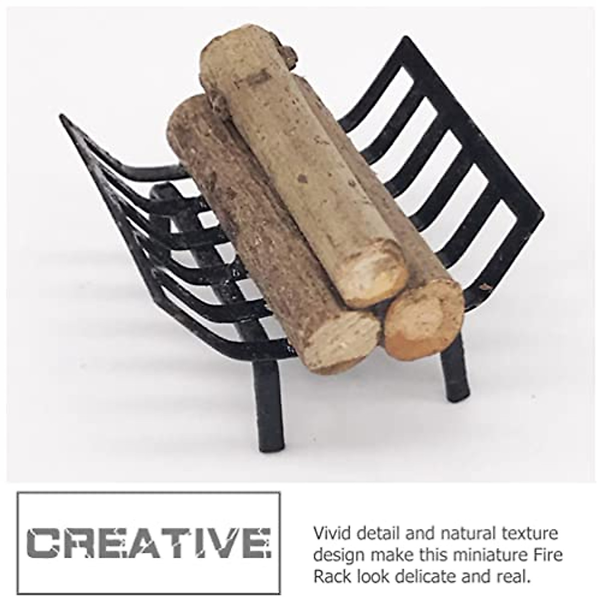 Alasum Outdoor Furniture Outdoor Furniture Miniature BBQ Grill Oven Model Roasting Cart Firewood Rack Holder 1:12 Furniture Garden Lawn Fireplace Photography Props Kids Toys Kids Toys