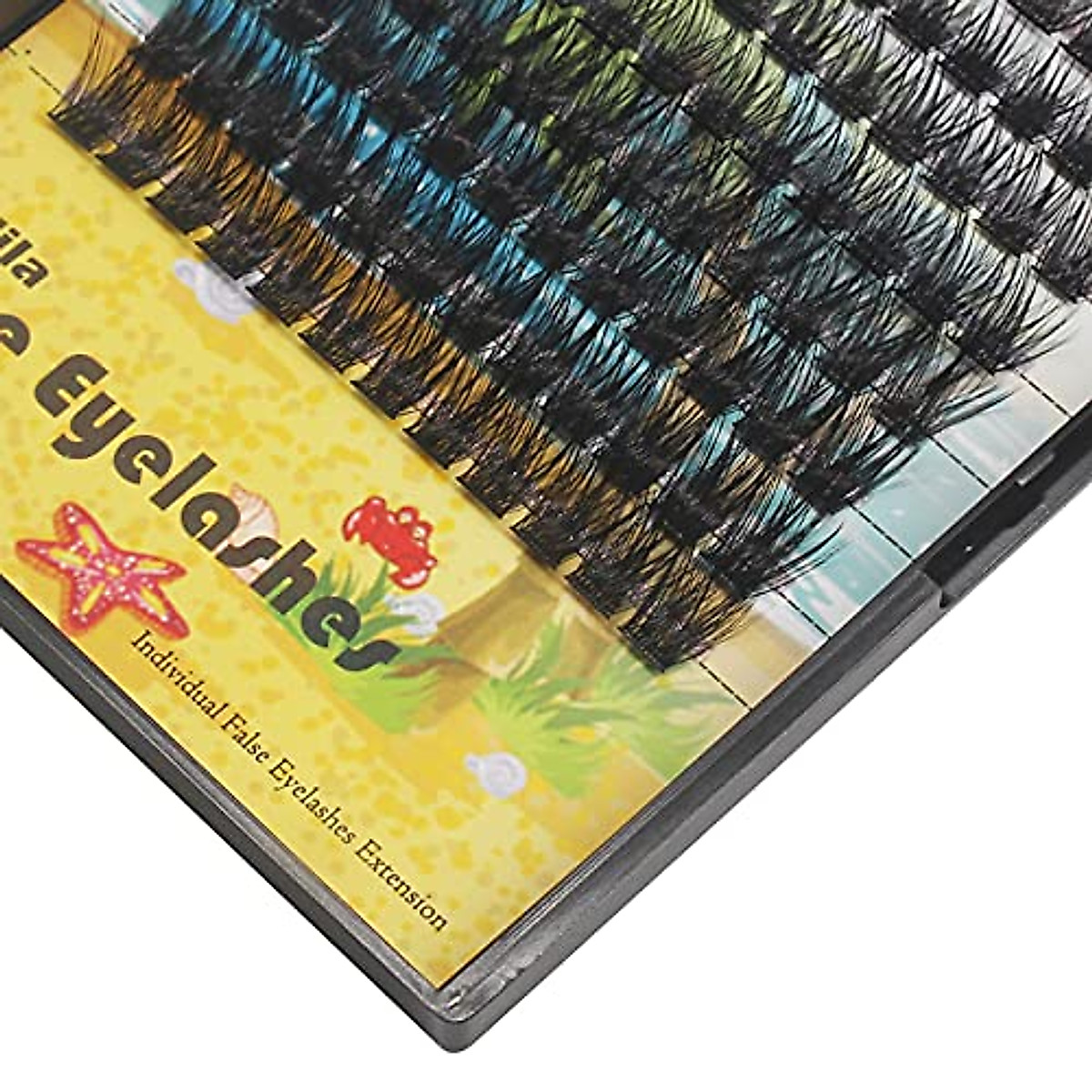 Dedila Large Pack Cluster Eyelash Extensions D Curl Wide Stem Mixed 10-12-14-16mm /12-14-16mm/14-16-18mm Individual False Eyelashes Dramatic Volume Eye Lashes Set (mixed 12-14-16mm)