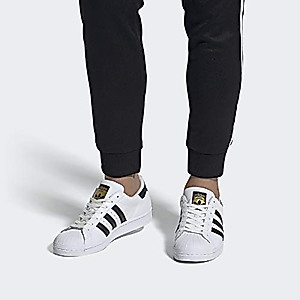 adidas Originals Men's Superstar Sneaker, White/Black/White, 9