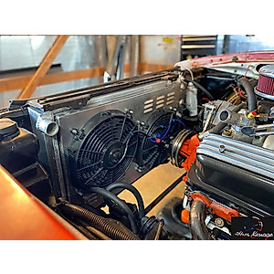 OzCoolingParts 3 Row Core Aluminum CU162 Radiator + 2 x 12" Fan w/Louver Shroud Kit for 1970-1987 71 72 73 74 75 76 77 78 Chevy/GMC C/K/G-Series C10 C20 C25 C30 C3500 K10 K20 Nova Camaro Blazer