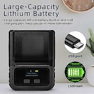 Phomemo Label Printer M120 Label Maker, Barcode Label Printer Portable Bluetooth Label Maker Machine with 3 Rolls 1.18''X0.78'' Thermal Label Paper