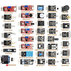DEYUE 38 in 1 Sensor Module kit for Arduino Rapsberry Pi Project