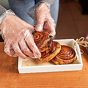 POPMISOLER 1500 Pcs Disposable Gloves, Clear, Unisex, Plastic, 10.4in x 10.2in