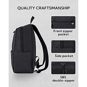 WATERFLY Mini Basic Lightweight Backpack: Simple Solid Color Lightweight Casual Everyday Backpack Small Basic Ultralight Travel Daypack For Woman Man Adult