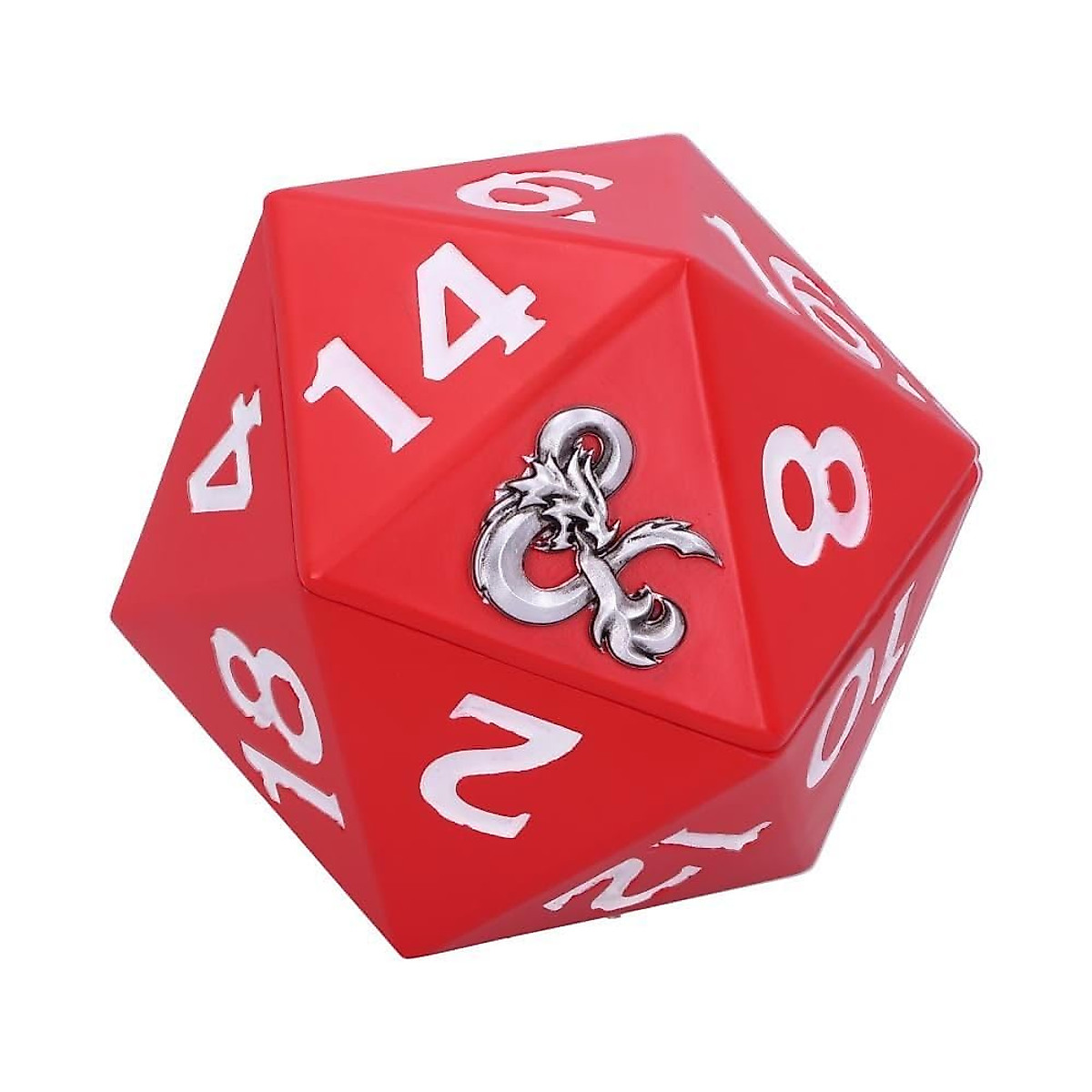 Nemesis Now Dungeons & Dragons D20 Dice Storage Box, 13.5cm, Resin, Red, Officially Licensed D&D Merchandise, D20 20 Sided Dice Box, Cast in The Finest Resin, Expertly Hand-Painted