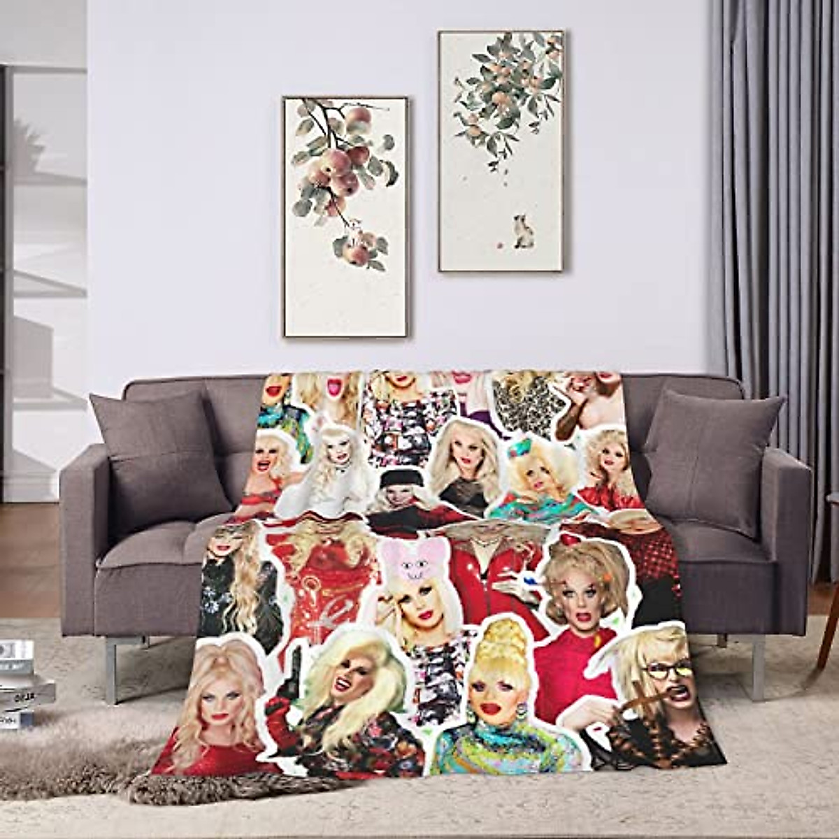 Blankets Katya Zamolodchikova Soft and Comfortable Warm Fleece Throw Blankets Yoga Blankets Beach Blanket Picnic Blankets for Sofa Bed Camping Travel