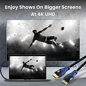 AURUM CABLES Ultra Series High-Speed 4k HDMI Cable with Ethernet for Gaming and TV, 15ft Braided Network Extender HDMI Cord Supports, 3D,1080P, ARC, Compatible with PC Laptops Xbox PS3 PS4 PS5,10 Pack