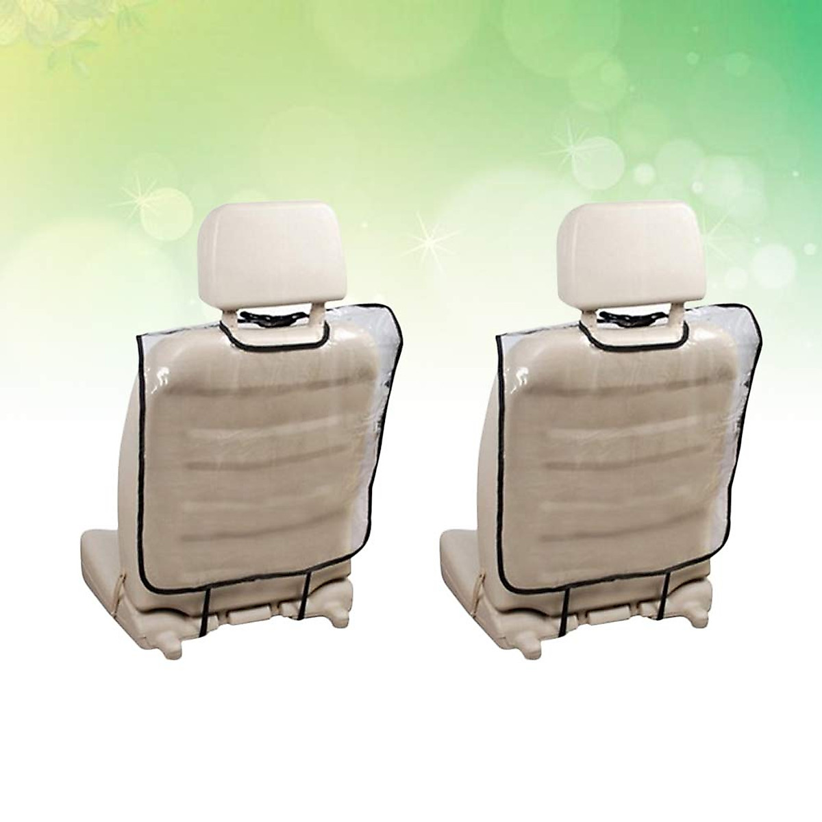Vosarea 2PCS Car Seat Back Protector Pads Transparent Waterproof Anti-Kick Anti-Dirty Car Seat Back Mat Protetctive Cover for Children Kids