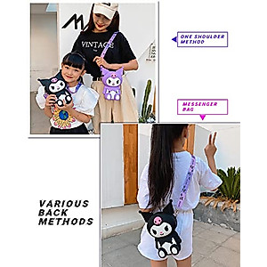 CZZLYJ Kuromi Bag,My Melody,Kuromi Accessories, Shoulder Bag Cartoon Kuromi Anime Bag Cute Shoulder Bag (Black)