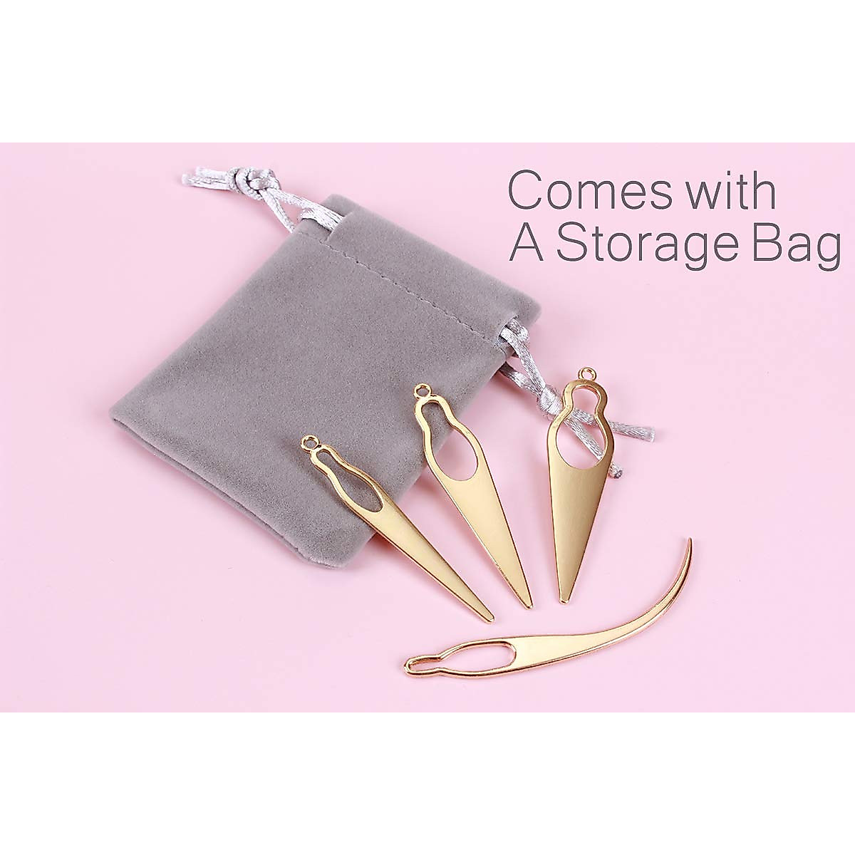 4Pcs Interlocking Tool For Locs - Dreadlock Tool, Sisterlock Retighten Tool - Easyloc Hair Tool For Dreadlocks, Interlocks & Sisterlocks - Sisterlock and Dreadlocks Starter Kit with A Storage Bag