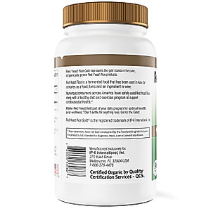 Red Yeast Rice Gold, Made with 600 mg Organic Red Yeast Rice - IP6 International - 120 Vegetarian Capsules