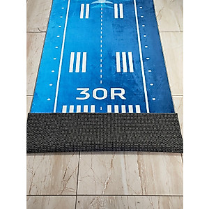 Generic Runway Rug,Track Rug,Aircraft Rug,Aviation Carpet,Airport Rug,Plane Rug,Runway Area Rug,Floor Area Rug,Racing Track Rug,Road Pattern Rugs RM1205.0 60x100Cm//23x39 inch