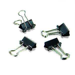 Officemate Micro Size Binder Clips, Black, 100 per Tub (31030)