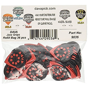 Dava 9036 Delrin Jazz Grip Picks -- 36 Picks