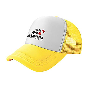 GIMLY Mclaren-F1-Logo- Hats Baseball Cap Baseball Hat Unisex Adjustable Fashion Outdoors Mesh Hat Sunhat Yellow