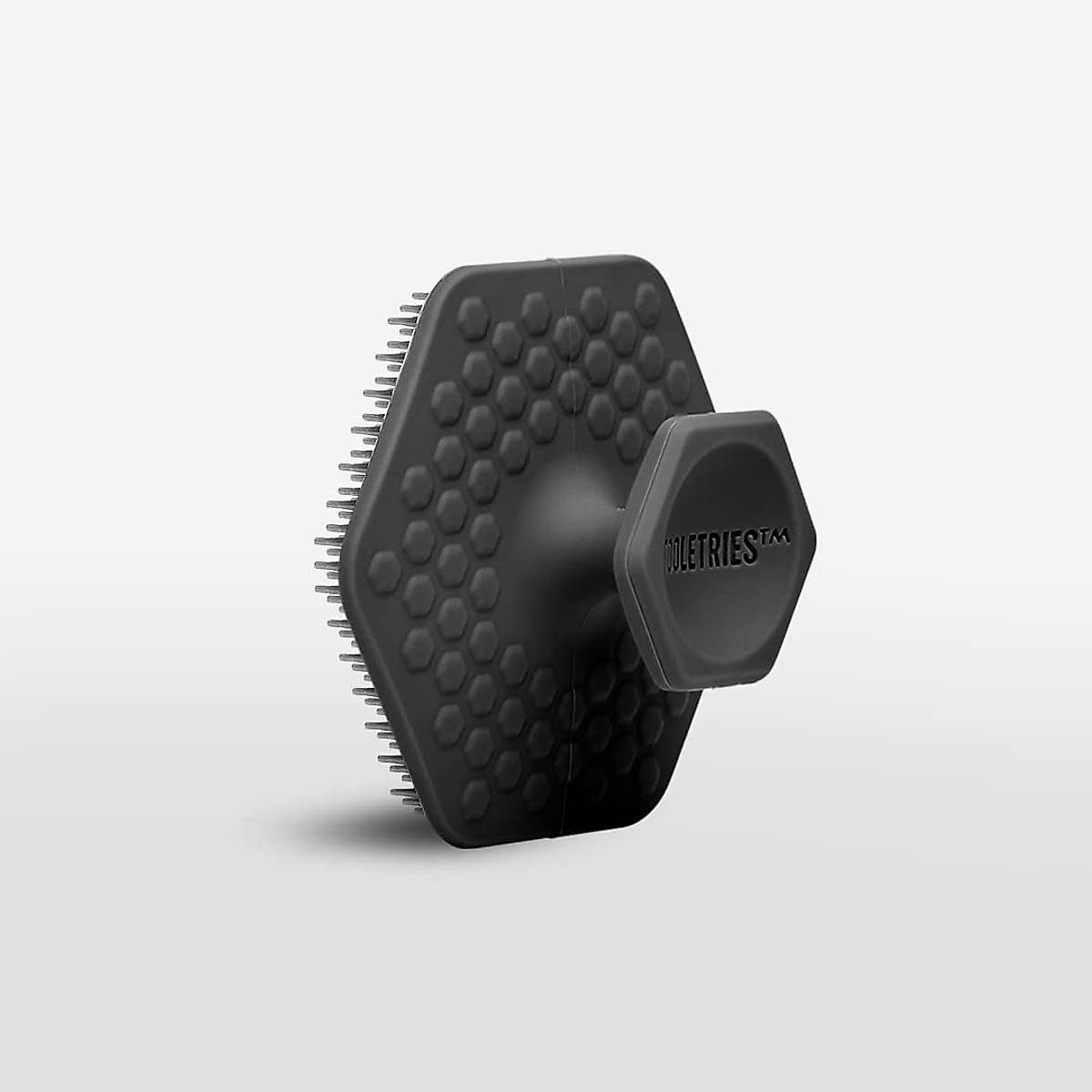 Tooletries - Men's Face Scrubber - Premium Silicone Facial Cleansing Brush, Gentle Exfoliator Pad & Soft-Touch Massager - Removes Dead & Dry Skin - Long Lasting Shower Accessories - Charcoal