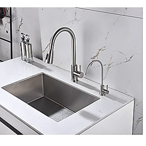 Apaix Drinking Water Faucet Brushed Stainless Steel, Kitchen Water Purifier Faucet for Non-Air Gap Reverse Osmosis Water Filtration System