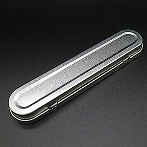 5 Pcs Metal Hinged Tin Stationery Box Small Pencil Case Rectangular Empty Hinged Tins Box Containers Storage Home Organizer for Pen Pencil,Makeup Brushes,Syringe and Ect