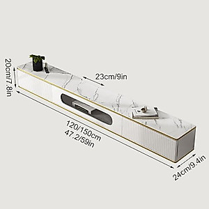 Modern Floating TV Unit,Wall-Mounted Storage Cabinet,Small Apartment Tv Cabinet,Entertainment Center,Media Console (Color : Grey, Size : 120cm)