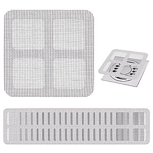 100pcs Shower Drain Hair Catcher, 4 Inch Square Bath Tub Drain Strainer, Bathtub Drain Cover for Kitchen Bathroom (Square 100Pcs)