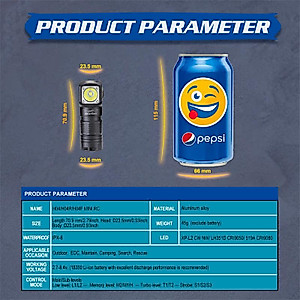 SKILHUNT Headlamp Flashlight -1000 Lumen, FloodLight H04 RC Mini Hi CRI, Compact EDC Waterproof LED Headlight for Outdoor Camping Tactical Emergency Hands-Free (H04 RC Mini High CRI + Battery)
