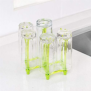STRAW Kitchen Cup Dry Rack Sink Holder Dish Plate Organizer Drainer Kitchen Storage Plastic Plate Glass Cups Stand Display Holder (Color : B)