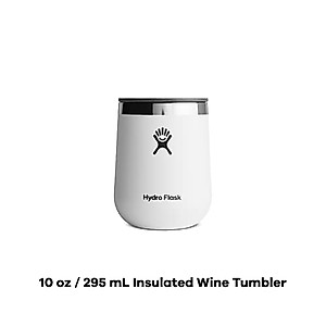 Hydro Flask Stainless Steel Wine Tumbler & Bottle - Insulated Alcohol Travel Cup, 10 fluid ounces