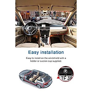 Dash Cam Front and Rear CHORTAU Dual Dash Cam 3 inch Dashboard Camera Full HD 170° Wide Angle Backup Camera with Night Vision WDR G-Sensor Parking Monitor Loop Recording Motion Detection