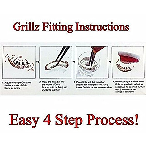 Shop-iGold 14k Gold Plated Iced Out Bling Gold Grillz for Mouth Top Bottom Hip Hop , 8 Teeth Grills for Teeth Mouth Set