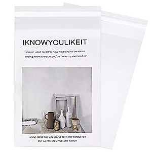 joybest 1000 Pcs - 6 x 9 Inch Clear Cello Cellophane Bags Self Sealing - 3.14 Mils Thick Cello Resealable Plastic Bag Fits 6 X 9 Prints, Photos, Cards & Envelopes